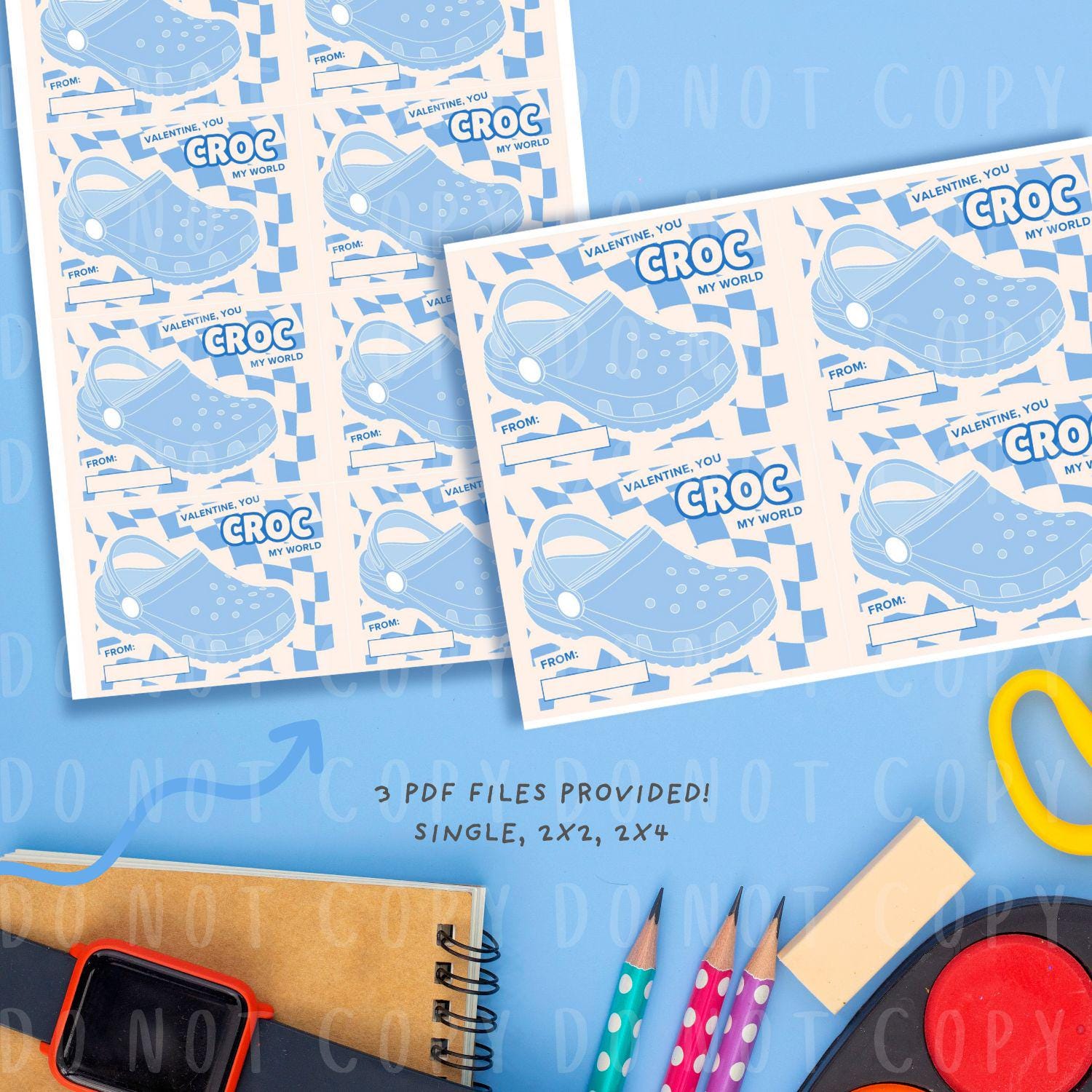 Printable Croc Shoe Valentine | Cute Classroom Valentine Cards ...