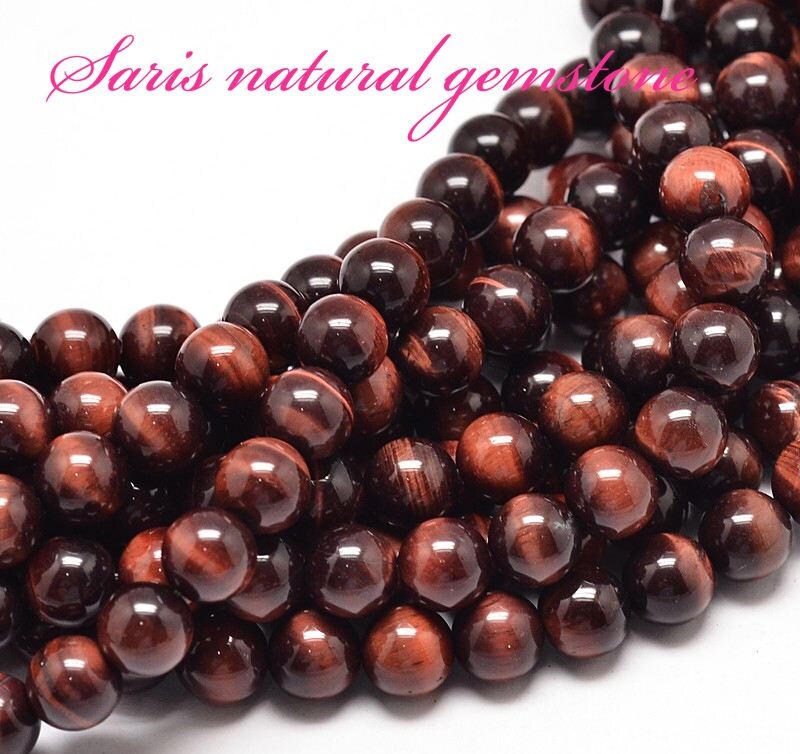 Natural Red Tiger Eye Round Bead grade AAA UnDyed & Heated | Etsy