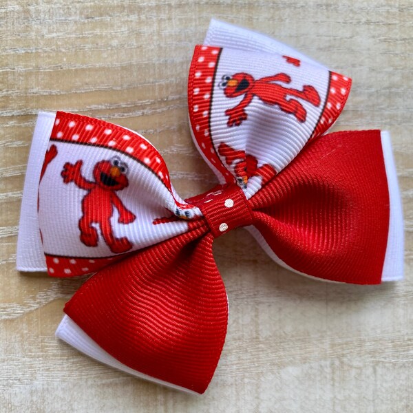 Elmo Bow - Etsy