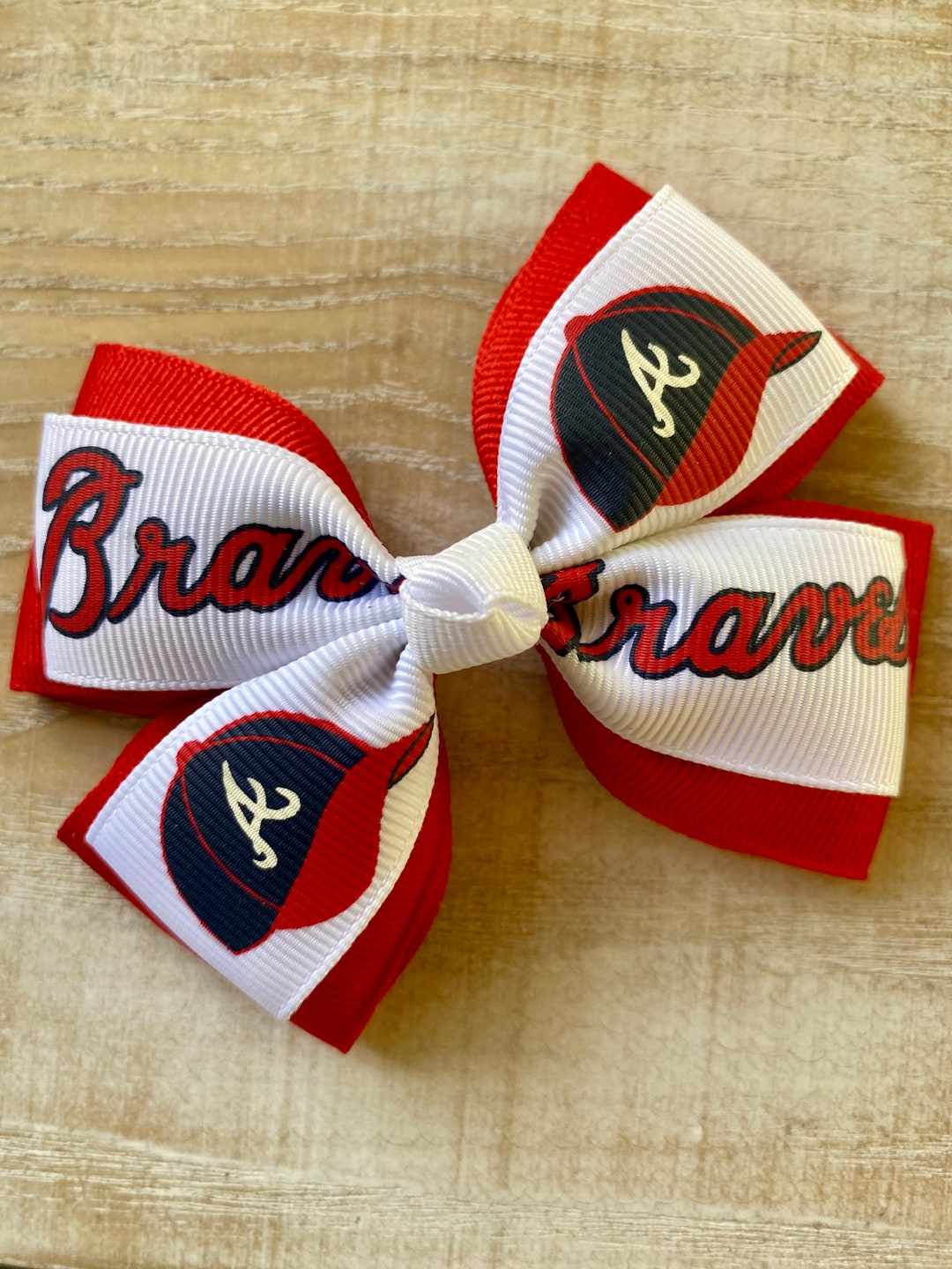 Atlanta Braves Inspired Hair Bow - Atlanta Braves Hair Bow - Braves ...