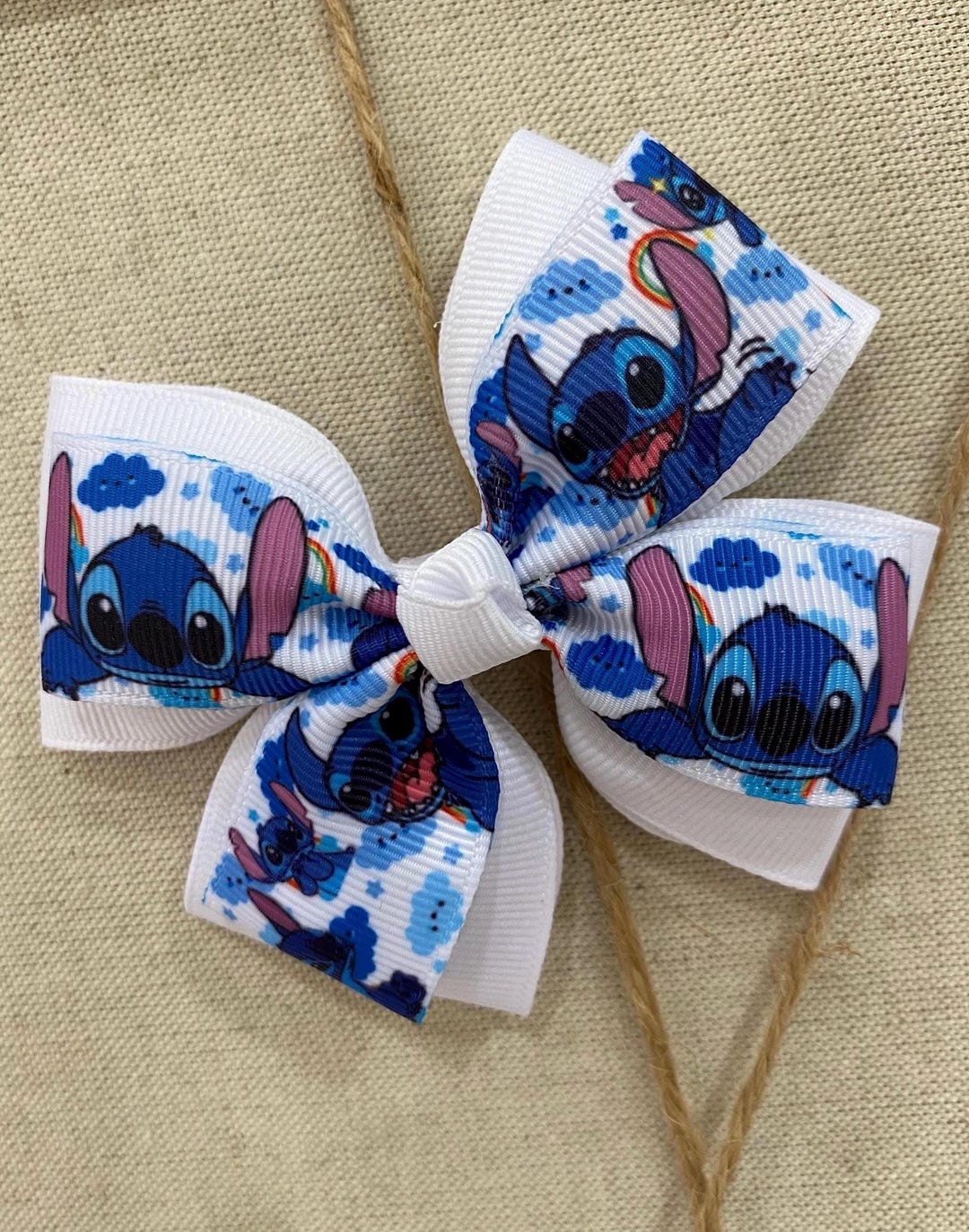 Stitch Inspired Hair Bow - Stitch Inspired Bow - Stitch Hair Bow ...