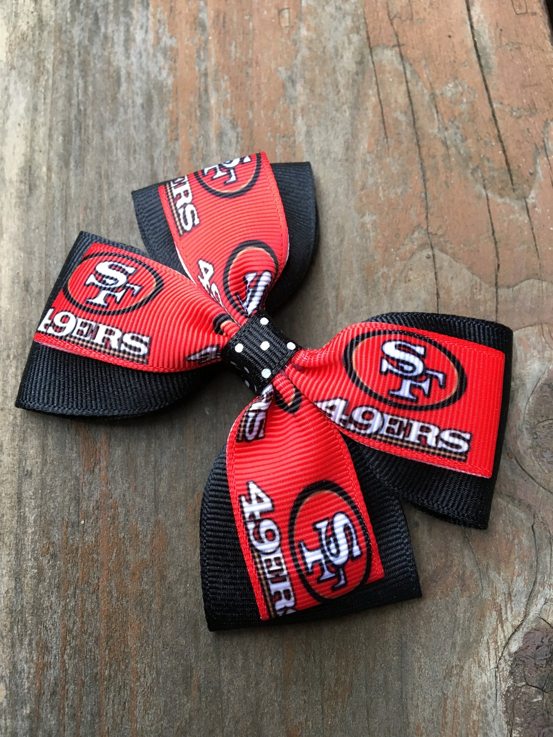 49ers Inspired Hair Bow - 49ers Hair Bow - 49ers Bow - 49ers - Forty ...