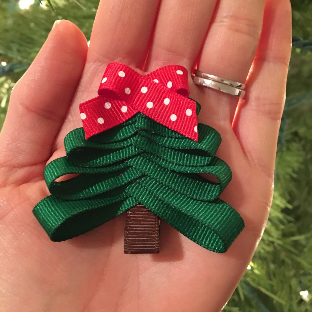 Christmas Tree Hair Clip - Christmas Tree Clip - Christmas Tree ...