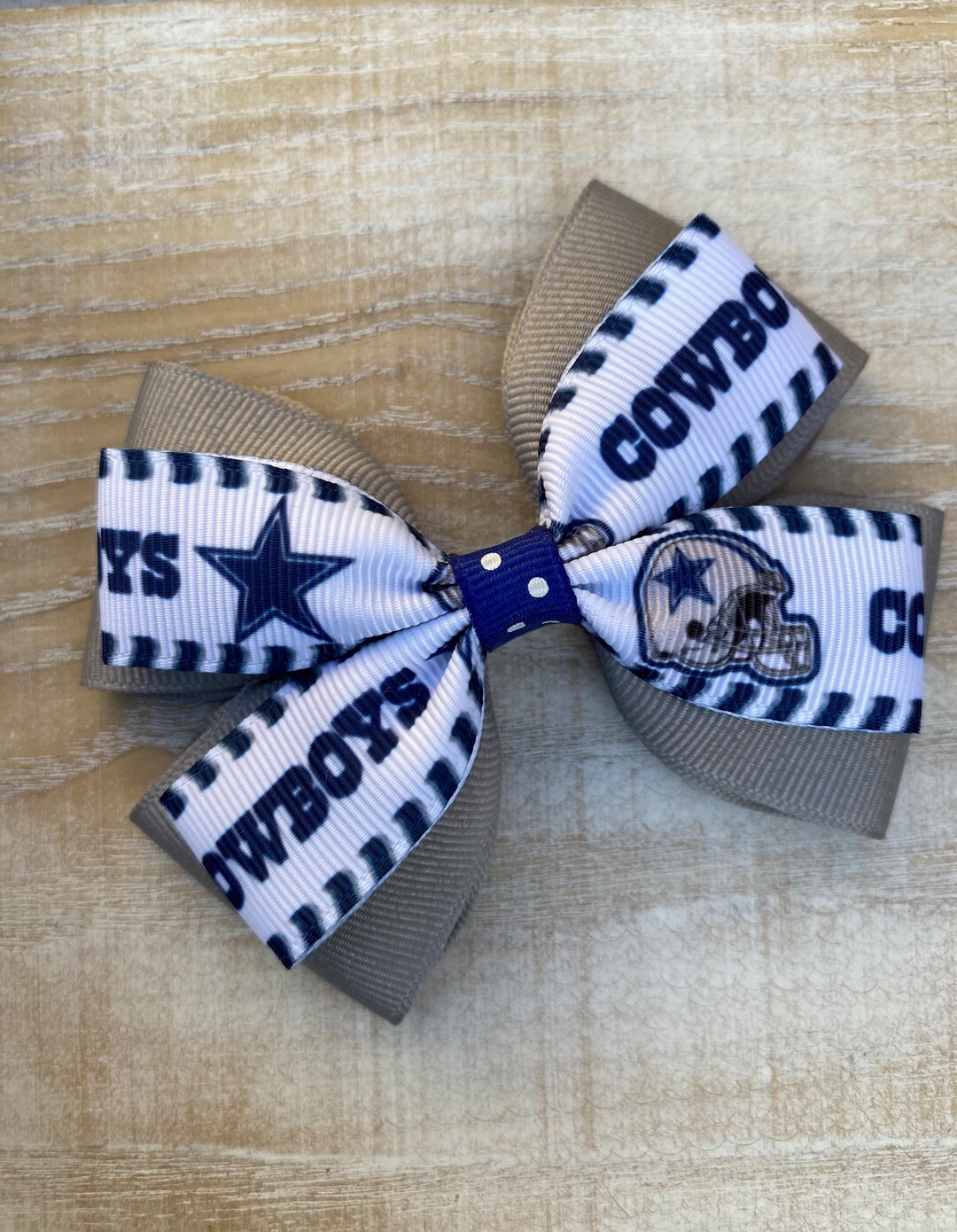 Cowboys Inspired Hair Bow - Cowboys Inspired Bow - Cowboys Inspired ...