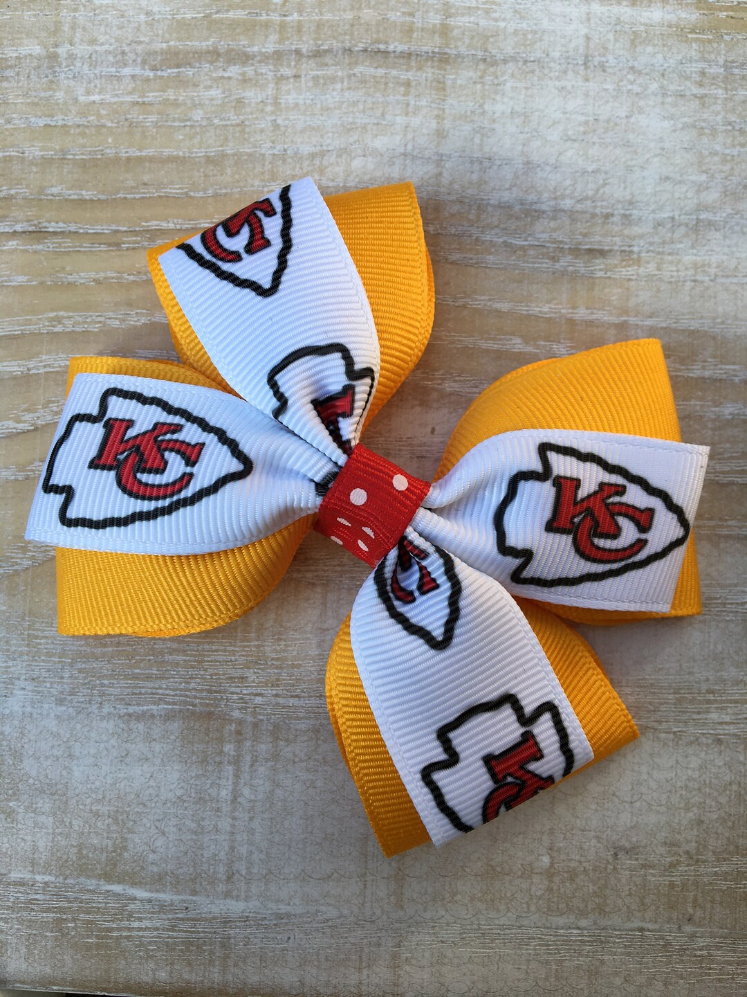 Kansas City Chiefs Inspired Hair Bow Kansas City Chiefs Bow Chiefs ...