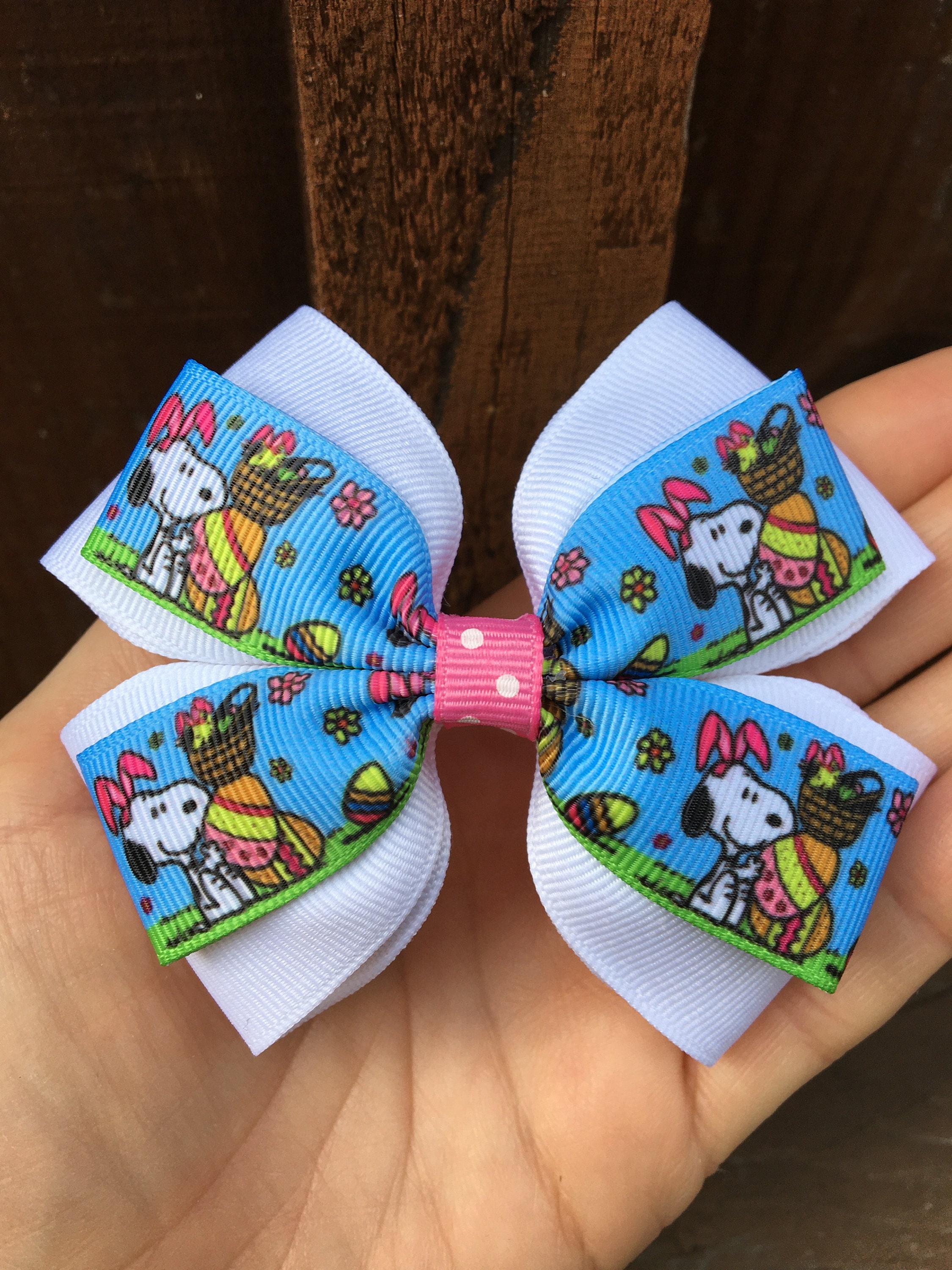 Peanuts Inspired Easter Hair Bow - Peanuts Inspired Easter Bow ...