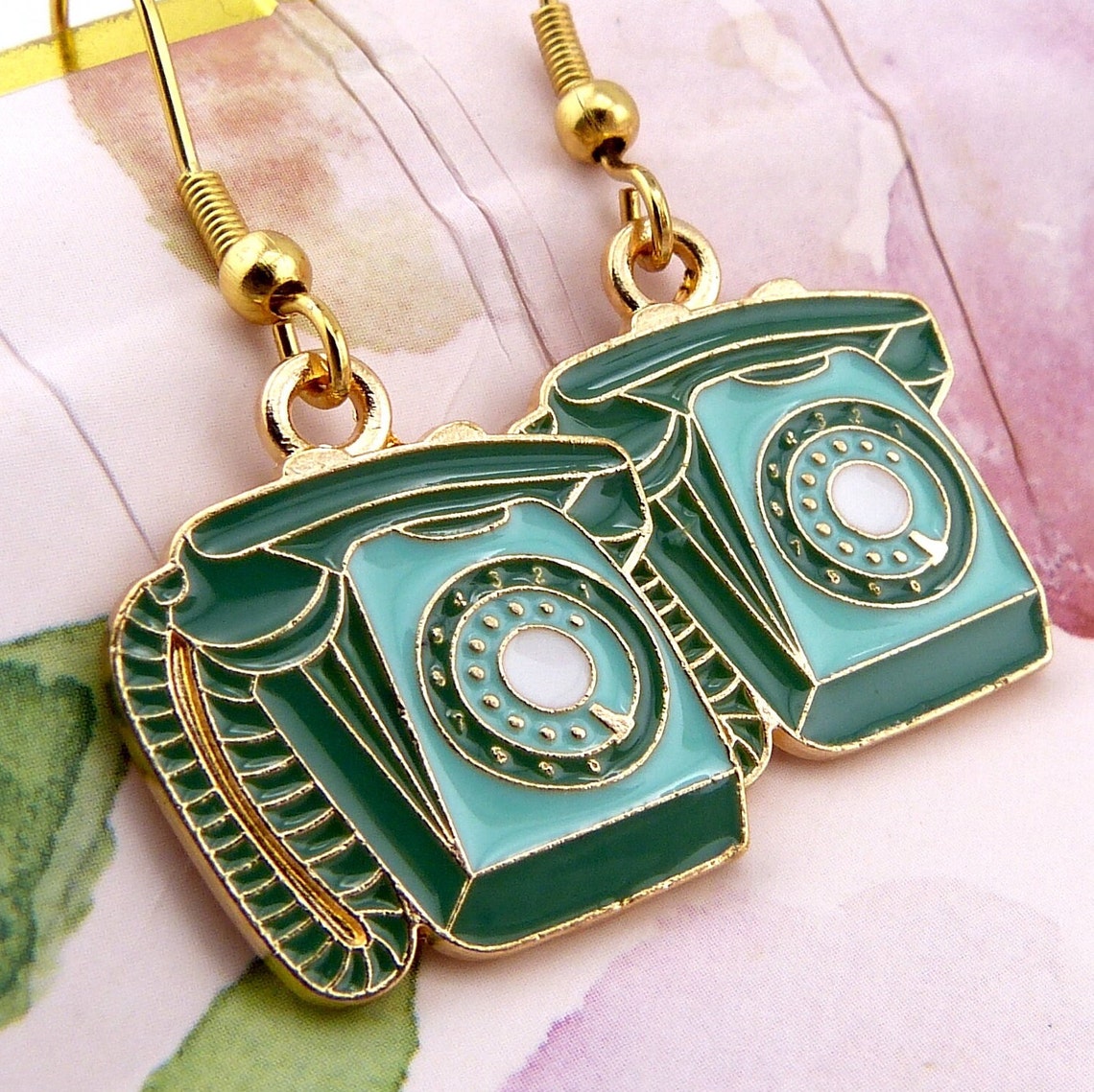 Vintage Style Telephone Earrings, Hypoallergenic, Fairly Small ...
