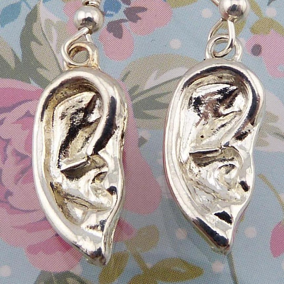Ear Earrings, SMALL Shiny Ears for Hearing Professionals or Deaf or ...