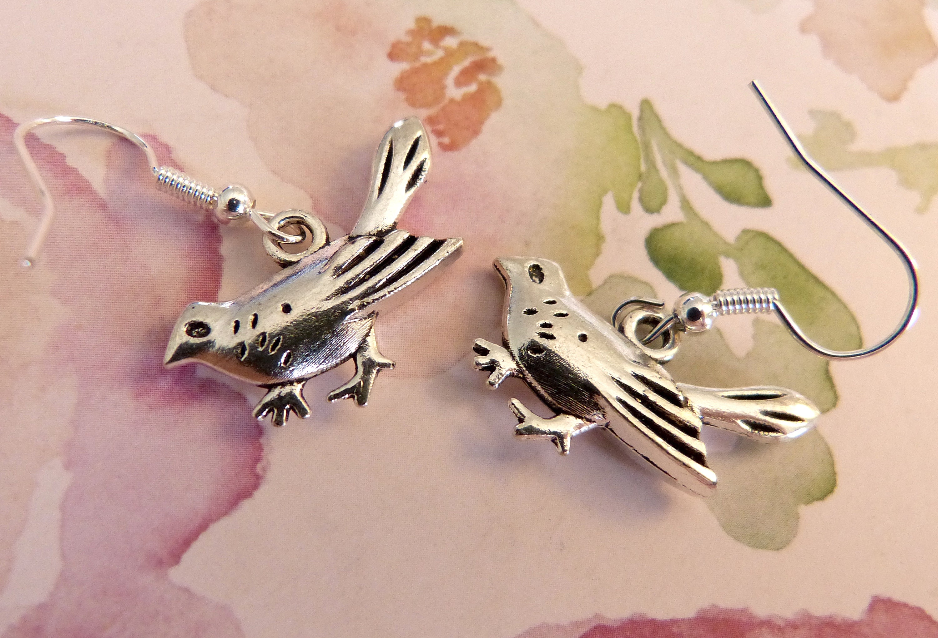 Magpie Earrings Hypoallergenic Birds Western Magpie - Etsy