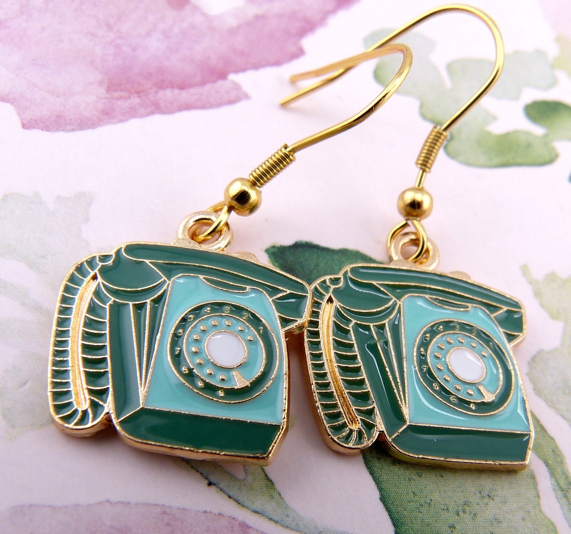 Vintage Style Telephone Earrings, Hypoallergenic, Fairly Small ...