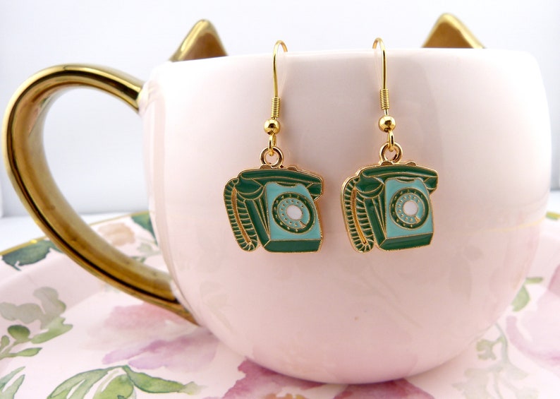 Vintage Style Telephone Earrings, Hypoallergenic, Fairly Small ...