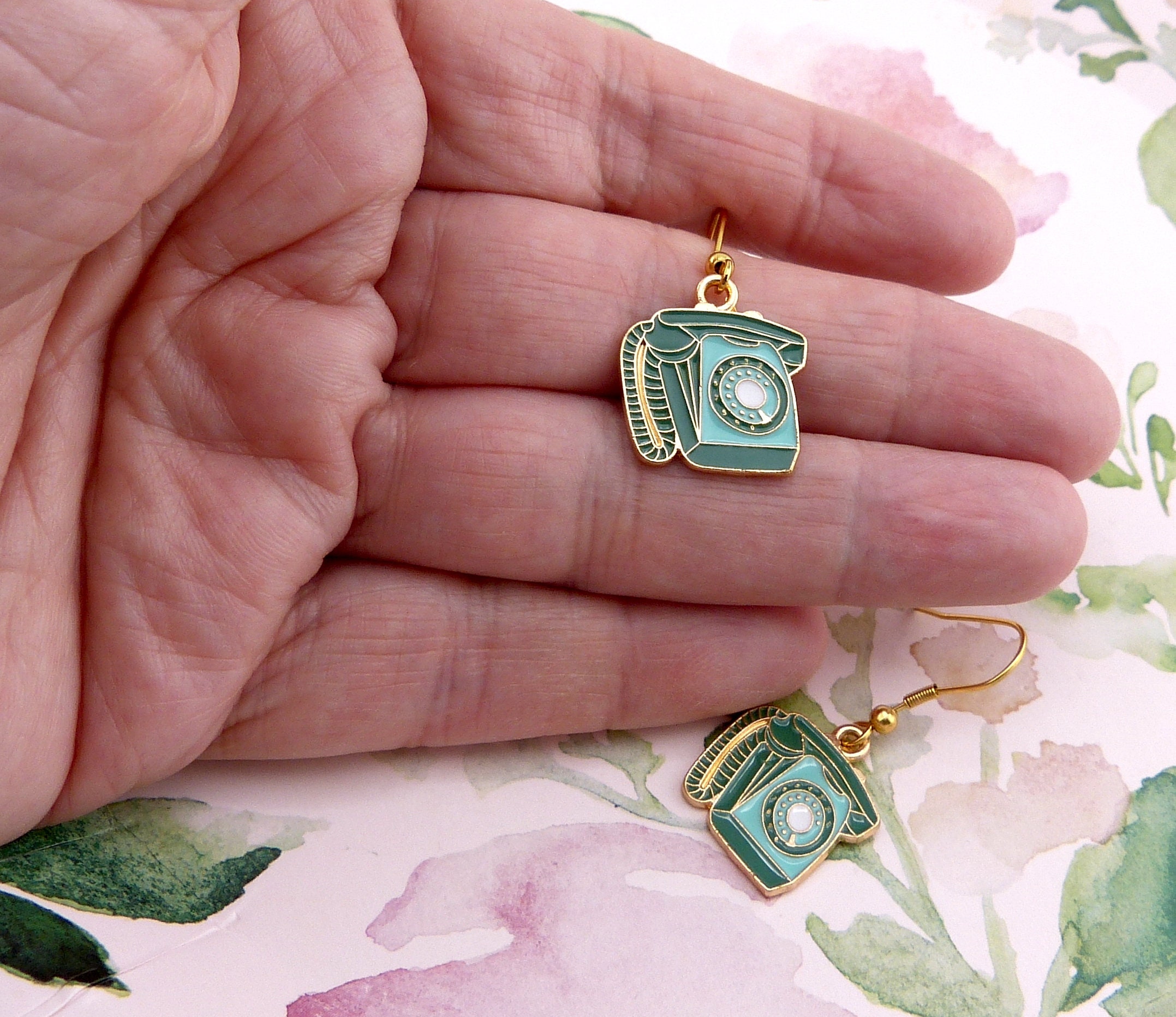 Vintage Style Telephone Earrings, Hypoallergenic, Fairly Small ...
