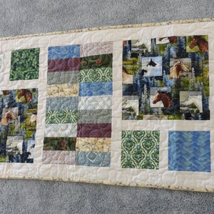 Horse Table Runner/horse Theme Quilted Table Runner/horse Linen/wire ...