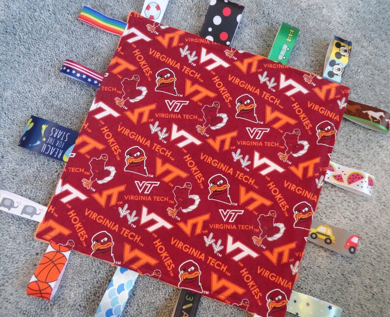 Virginia Tech Sensory Lovey/virginia Tech Baby/hokie Baby Blanket/hokie ...