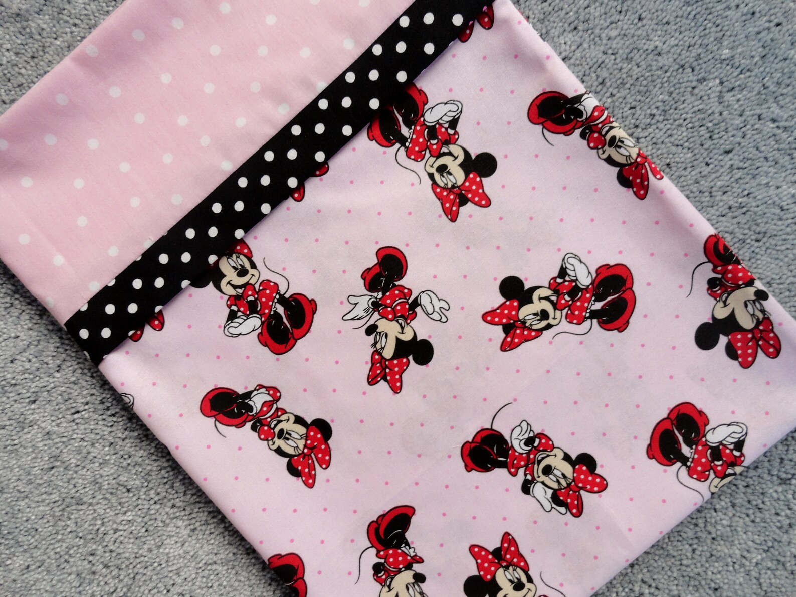 Minnie Mouse Pillowcase/minnie Mouse Bedding/pink/metallic | Etsy
