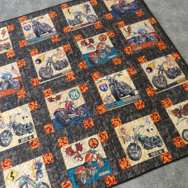Motorcycle Quilt Panels - Etsy