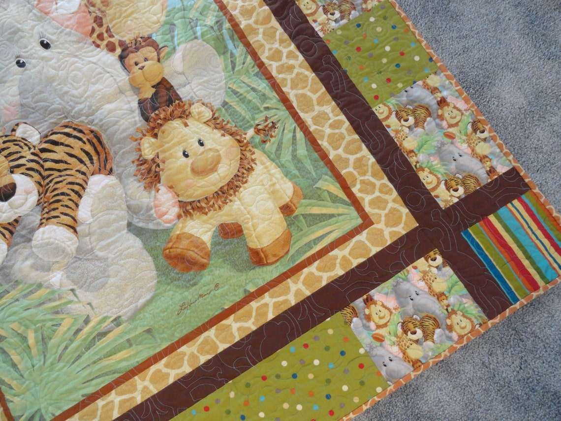 Jungle Babies Quilt/jungle Nursery/jungle Quilt/jungle | Etsy