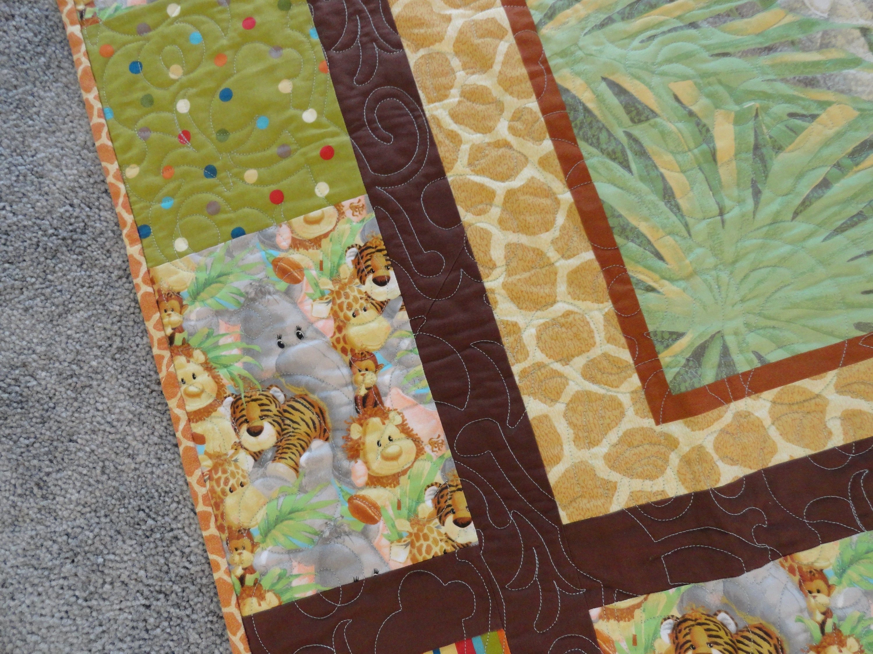 Jungle Babies Quilt/jungle Nursery/jungle Quilt/jungle | Etsy