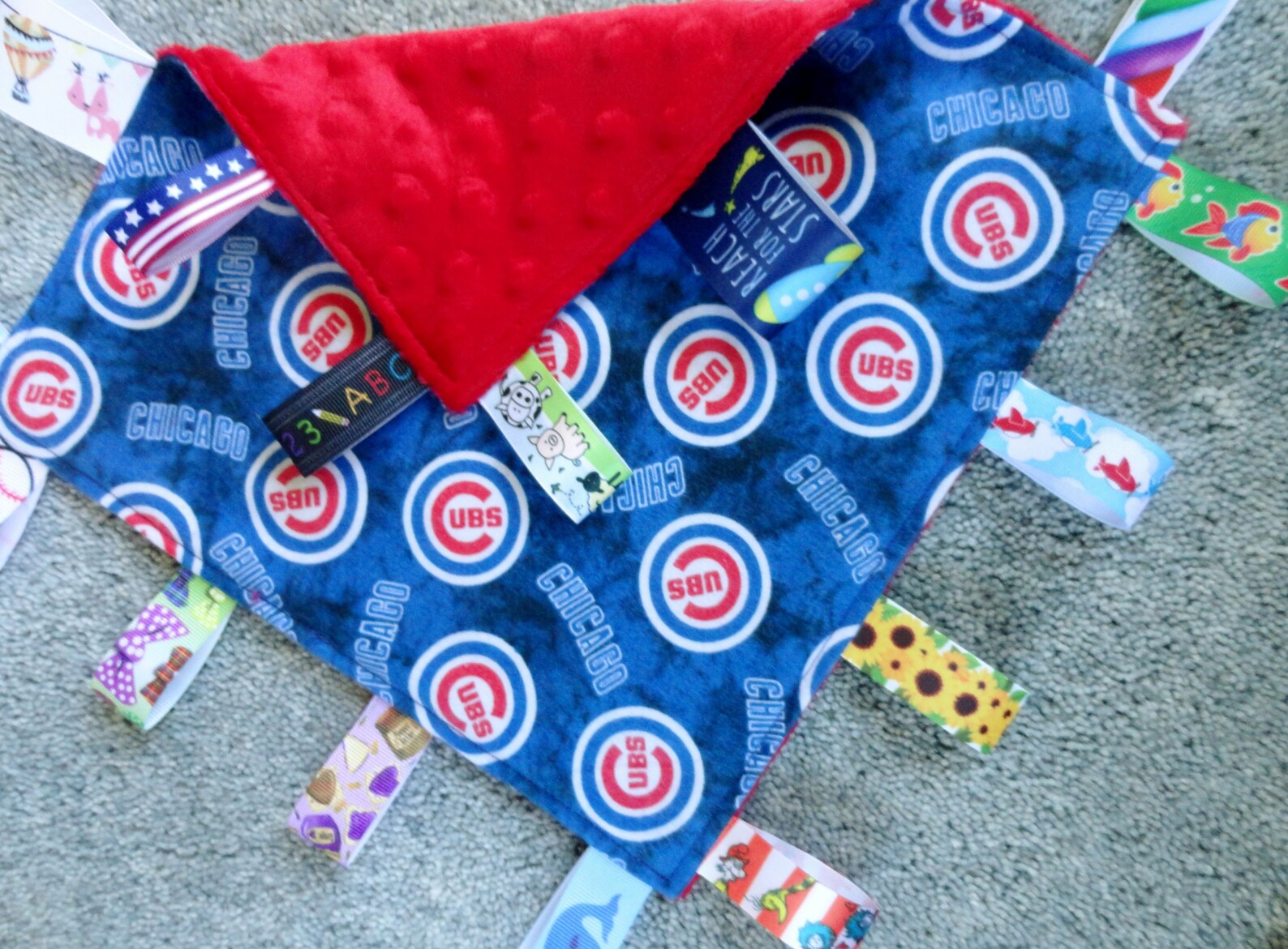 Chicago Cubs Sensory Lovey/baseball Lovey/i Spy Lovey/chicago | Etsy