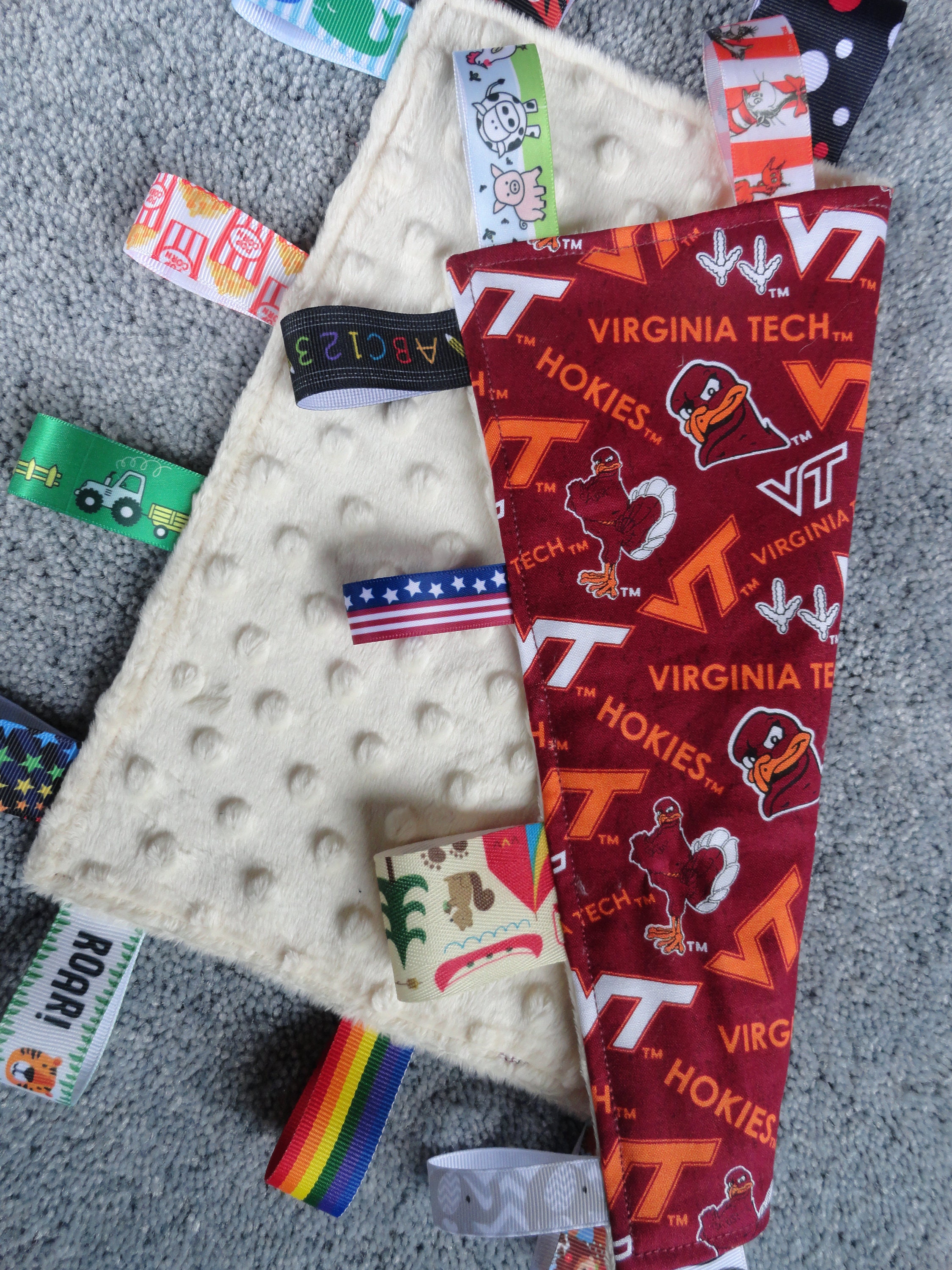 Virginia Tech Sensory Lovey/virginia Tech Baby/hokie Baby Blanket/hokie ...