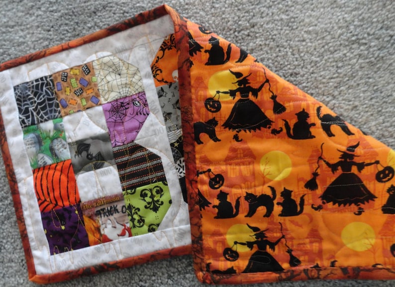 Hallowen Themed Quilted Table Topper/halloween Decoration/"boo ...