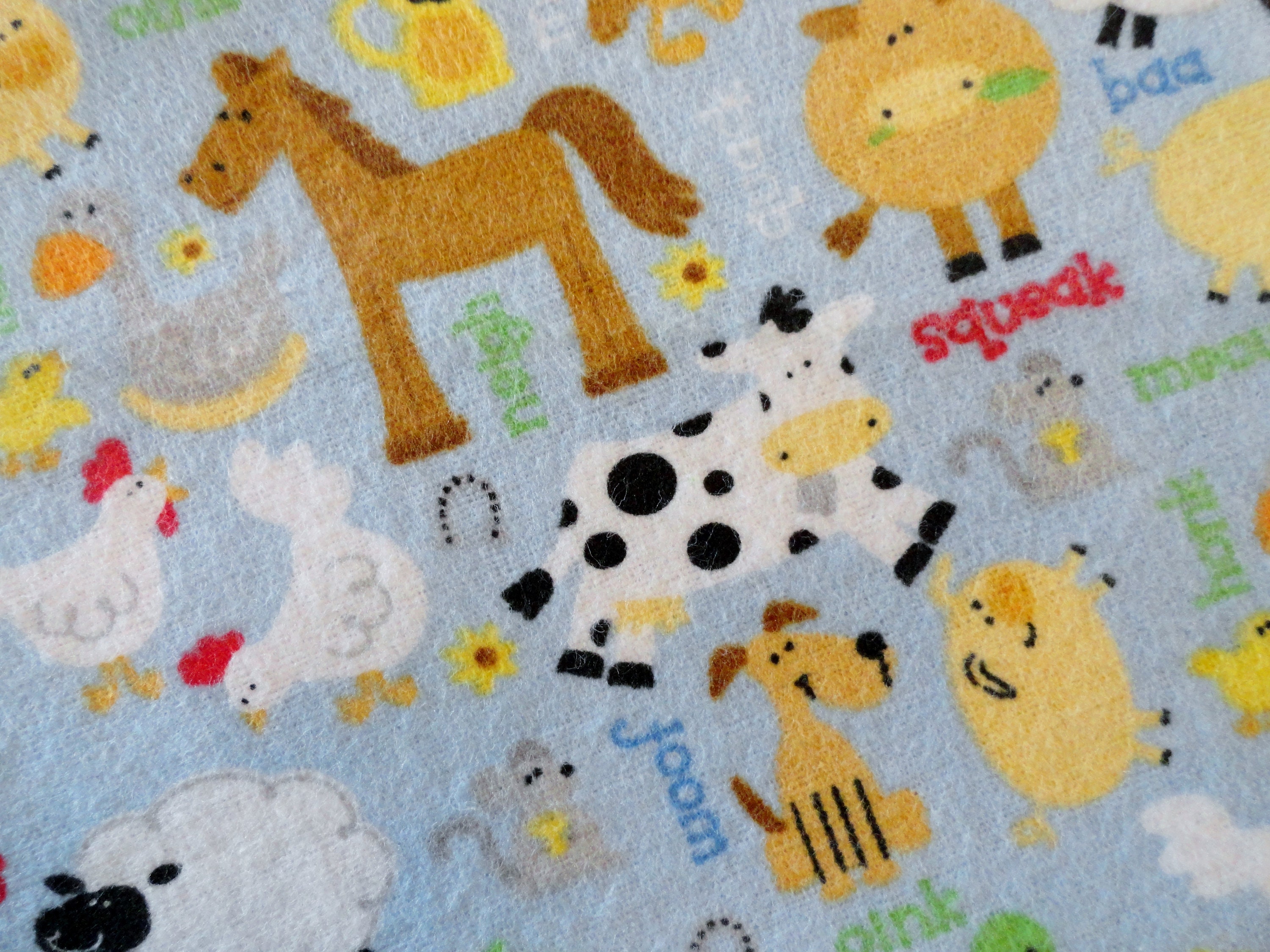 Farm Animals Baby Blanket, Receiving Blanket,sensory Lovey,minky Lovey ...