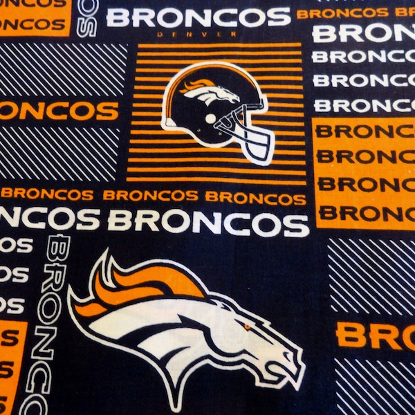 Denver Broncos Fabric - Etsy