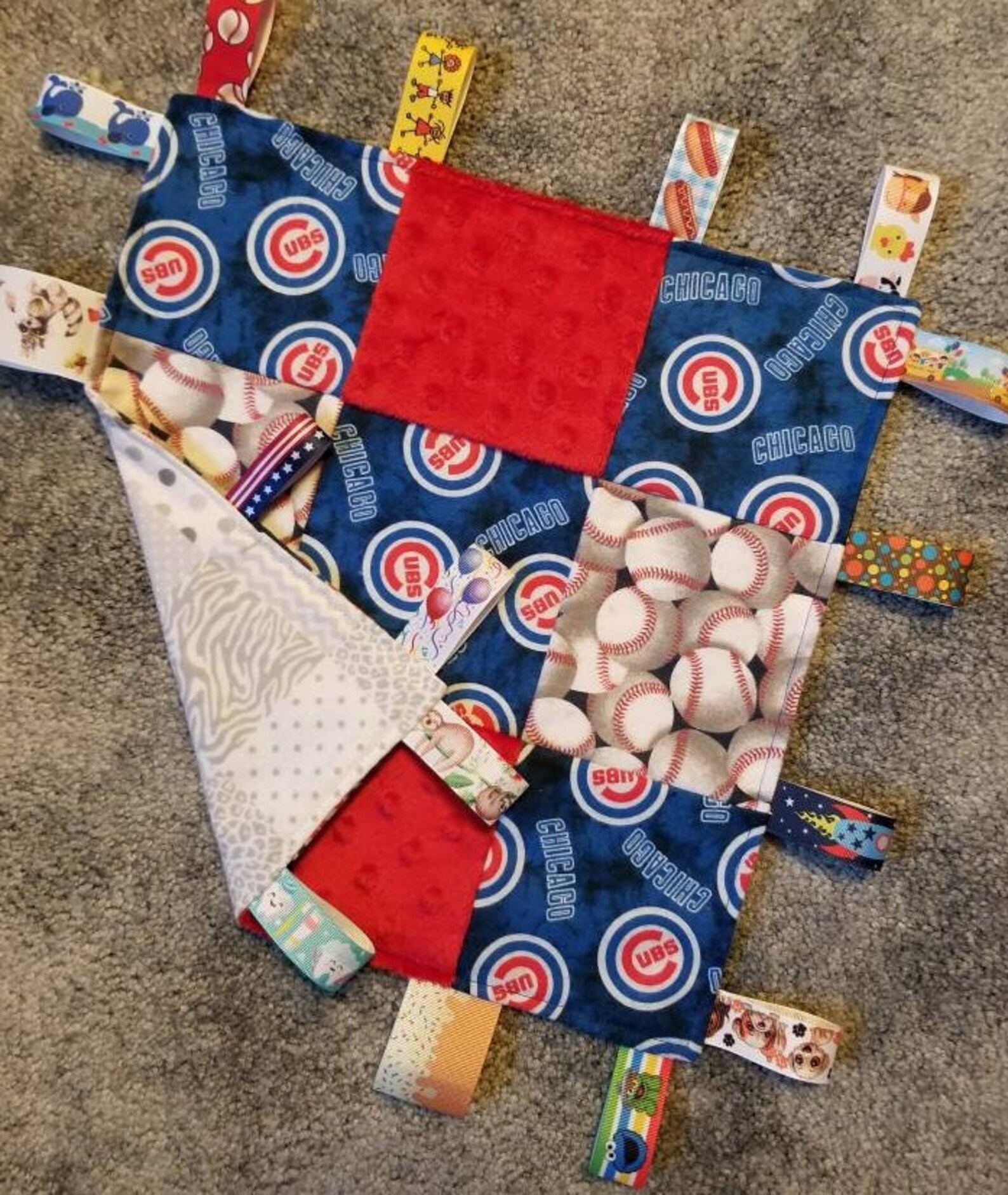Chicago Cubs Sensory Lovey/baseball Lovey/i Spy Lovey/chicago - Etsy