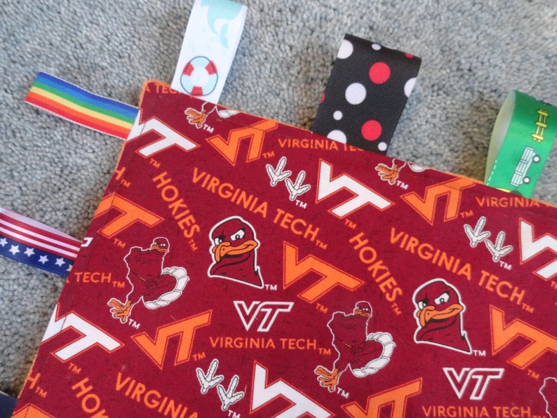 Virginia Tech Sensory Lovey/virginia Tech Baby/hokie Baby Blanket/hokie ...