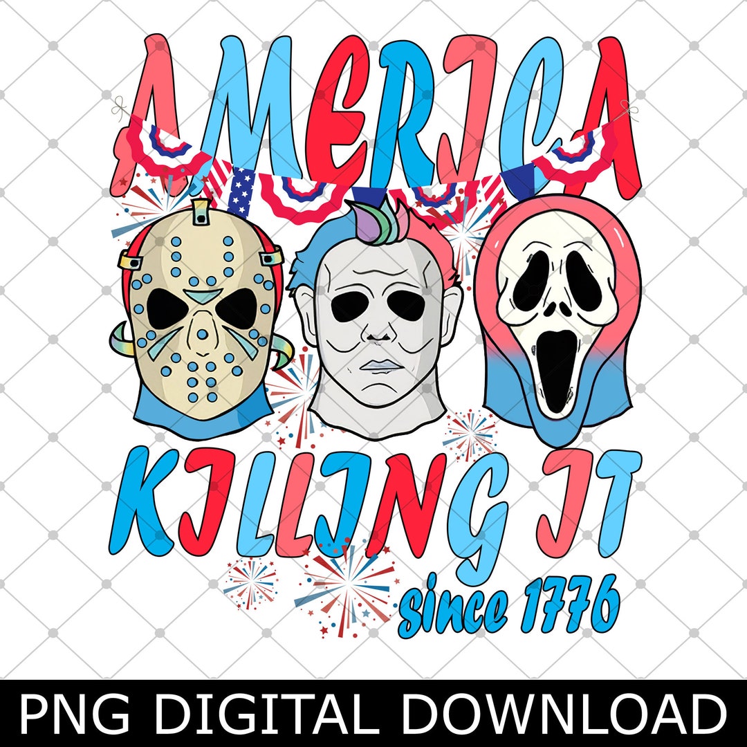 4th of July Horror Movie Png, Scary Movie Party in the USA America ...