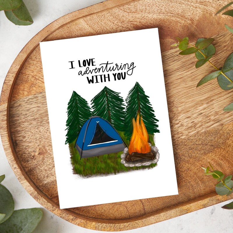 Camping Card - Etsy