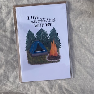 Adventure Buddy Card - Anniversary Card - Friendship Card - Camping ...