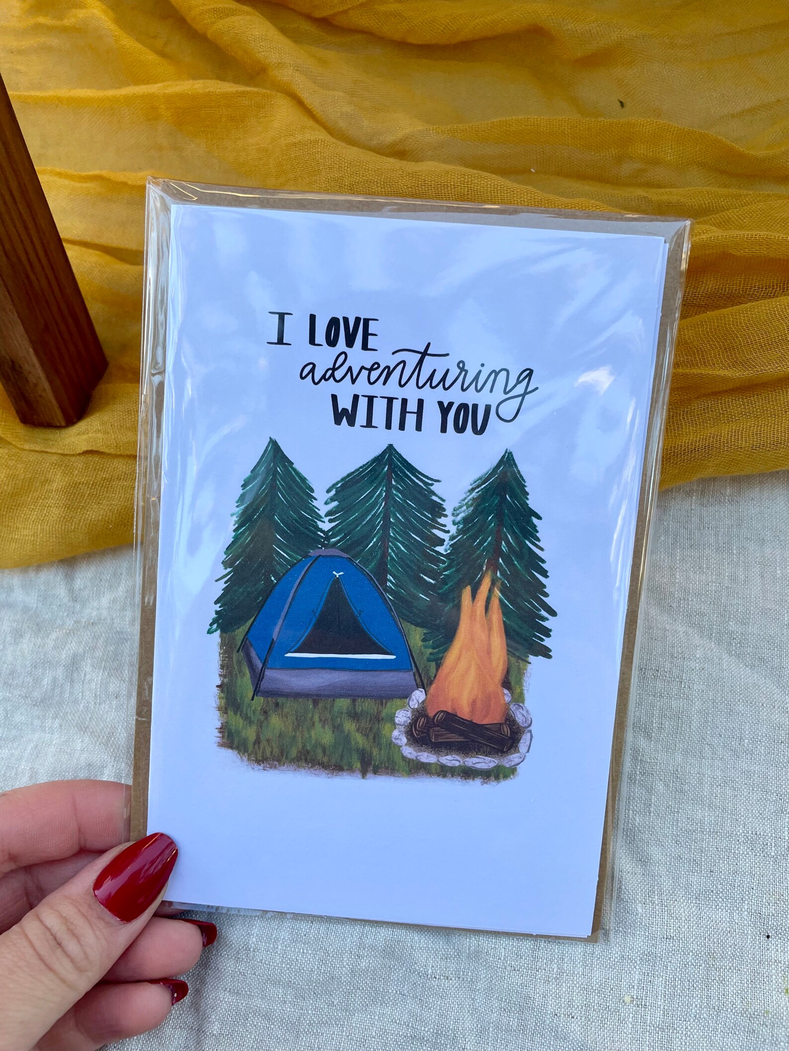 Adventure Buddy Card Anniversary Card Friendship Card Camping Themed ...
