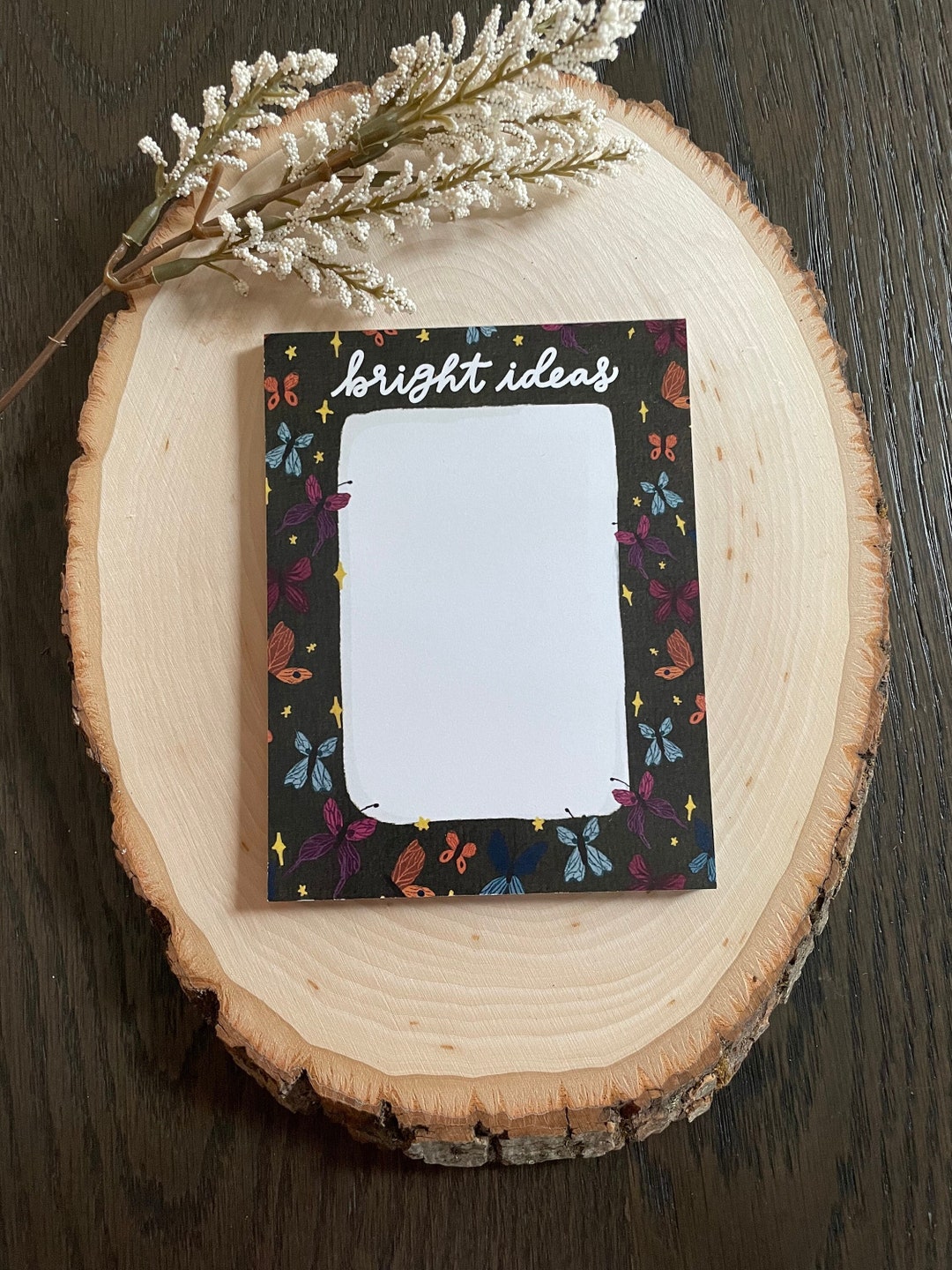 Bright Ideas Notepad - 4.25x5.5” Butterfly Notepad - 50 Sheet Notepad ...