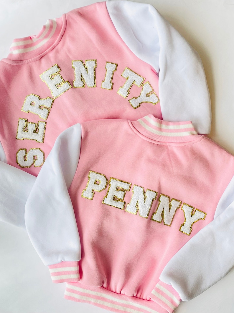 Custom Varsity Jackets Personalized Girls Jacket Pink - Etsy