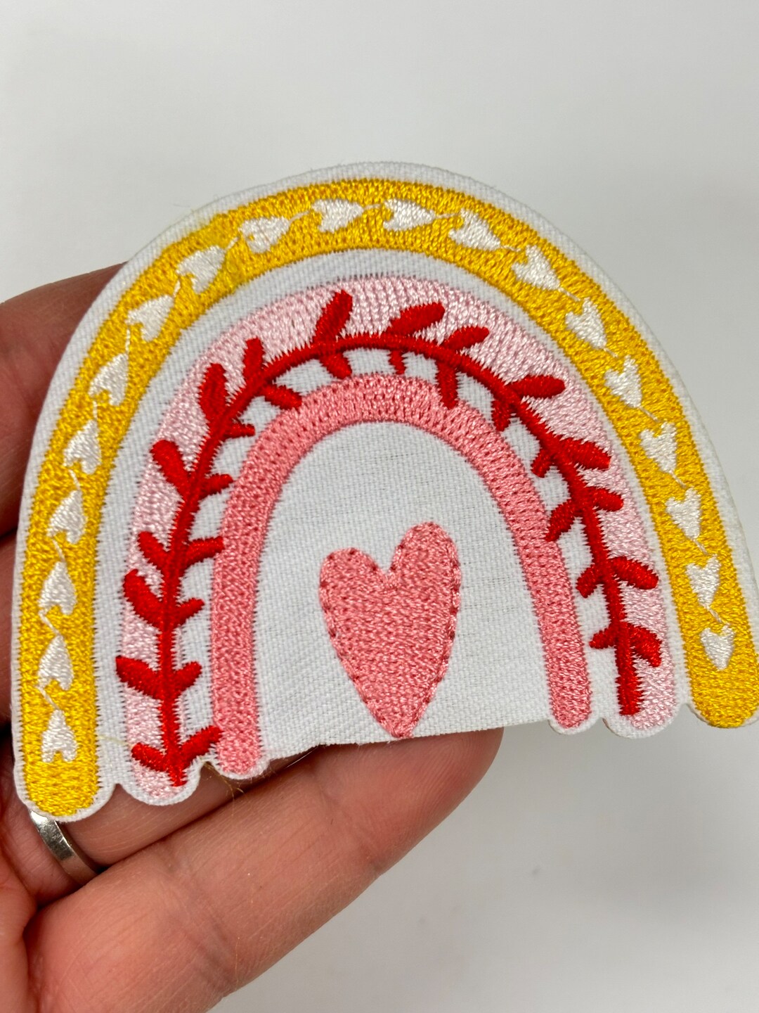 Boho Rainbow Patch | Embroidered Patches | Iron on Patch | Boho Cute Rainbow - Etsy