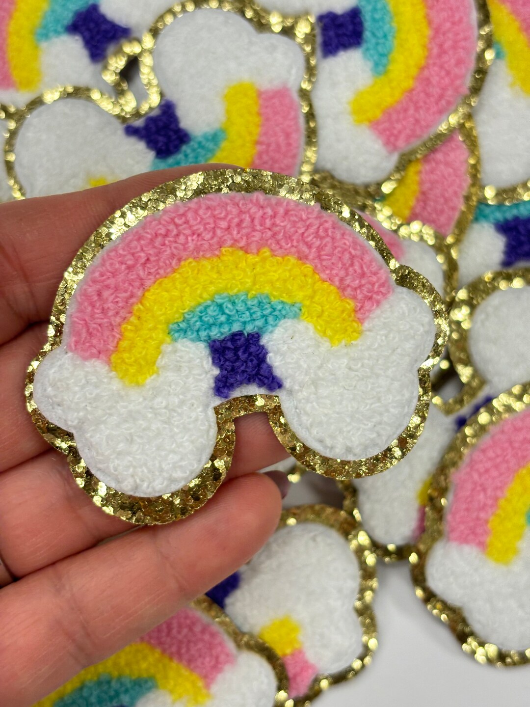 Rainbow Mouse Patch | Rainbow Patch | Chenille Patches | Iron on ...