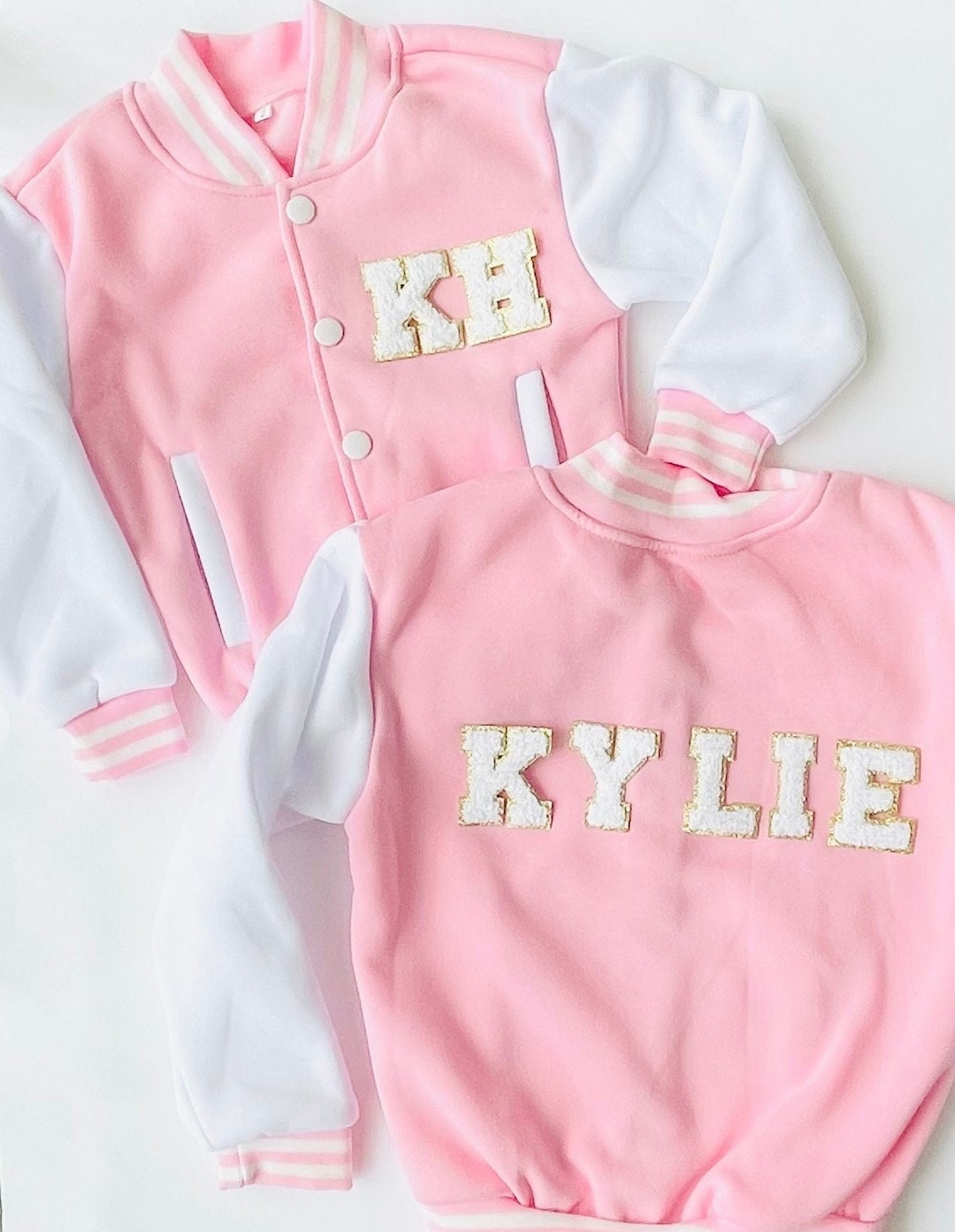 Custom Varsity Jackets | Personalized Girls Jacket | Pink Varsity ...
