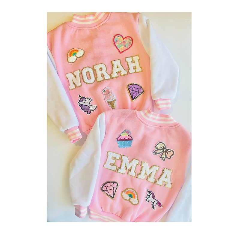 Custom Varsity Jackets Personalized Girls Jacket Pink - Etsy