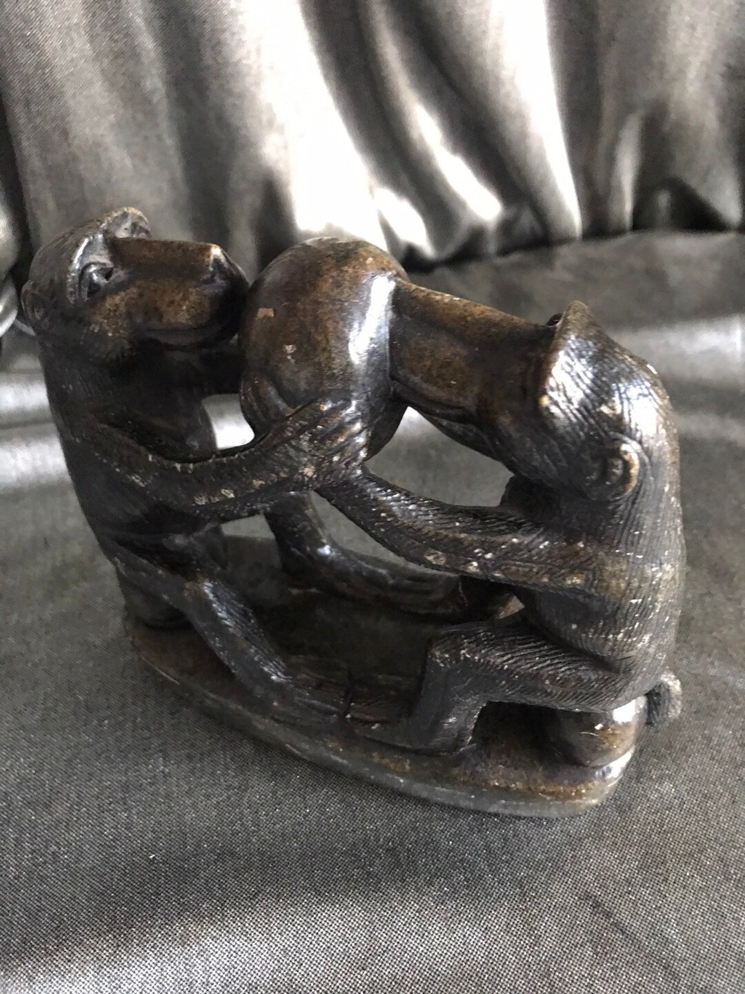 Monkeys Marble Sculpture, Monkey Kissing Coconut, Monkey Decor , Soap ...