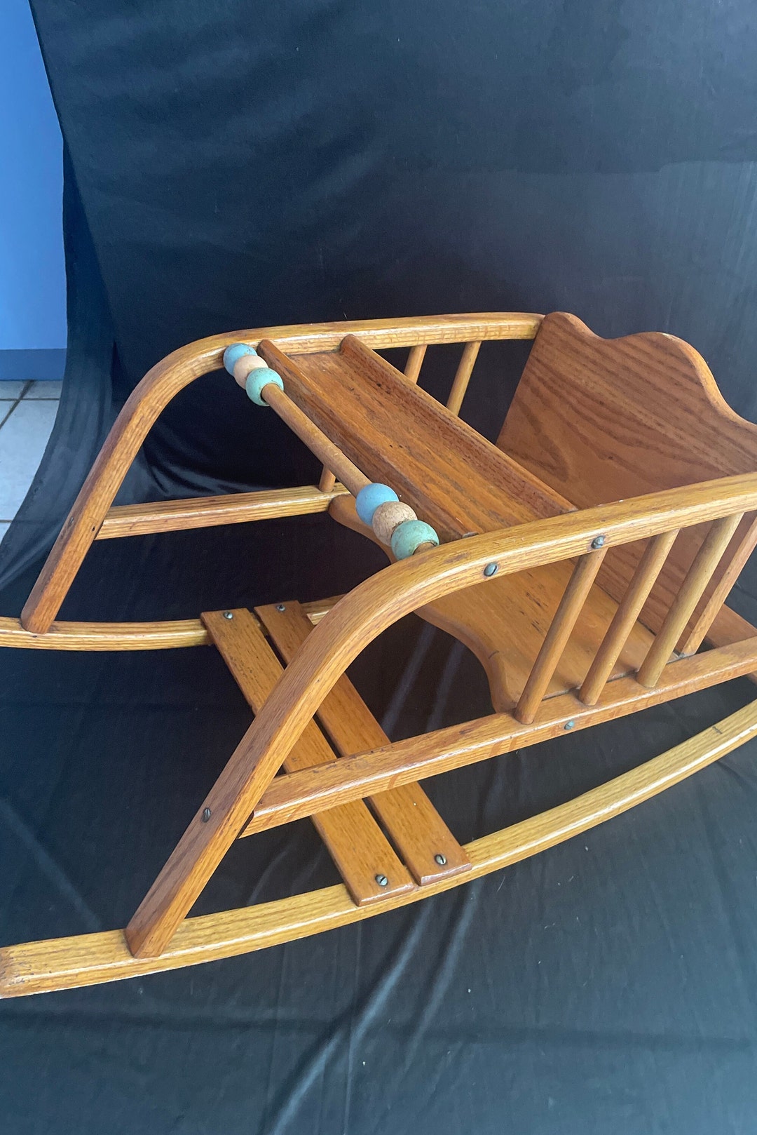 Vintage Childs Rocker ,activity Rocker , Stationary - Etsy