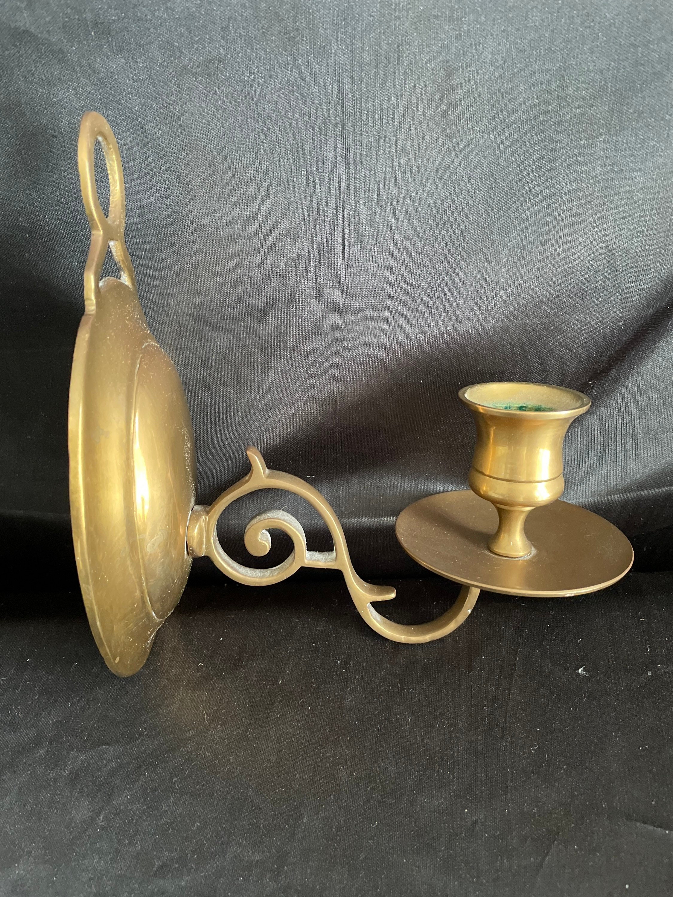 Brass Wall Candlestick Oval Sconces Mantle Sconces Flush - Etsy