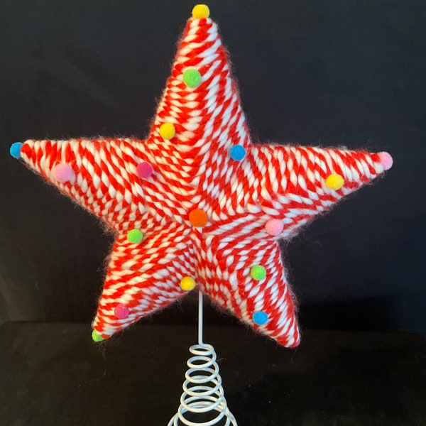 Candy Cane Tree Topper - Etsy
