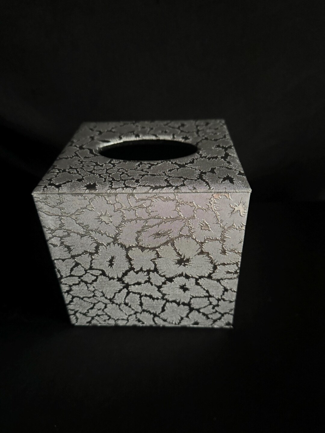 Silver Tissue Box Cover , Embossed, Metallic - Etsy