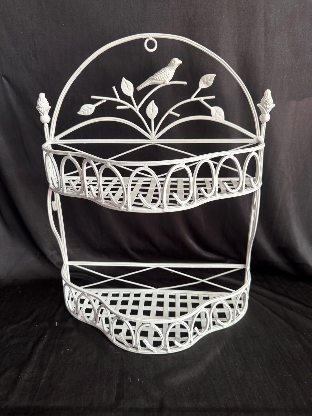 Vintage Tiered Wall Shelf , Encased Shelves, Bathroom Toiletries ...
