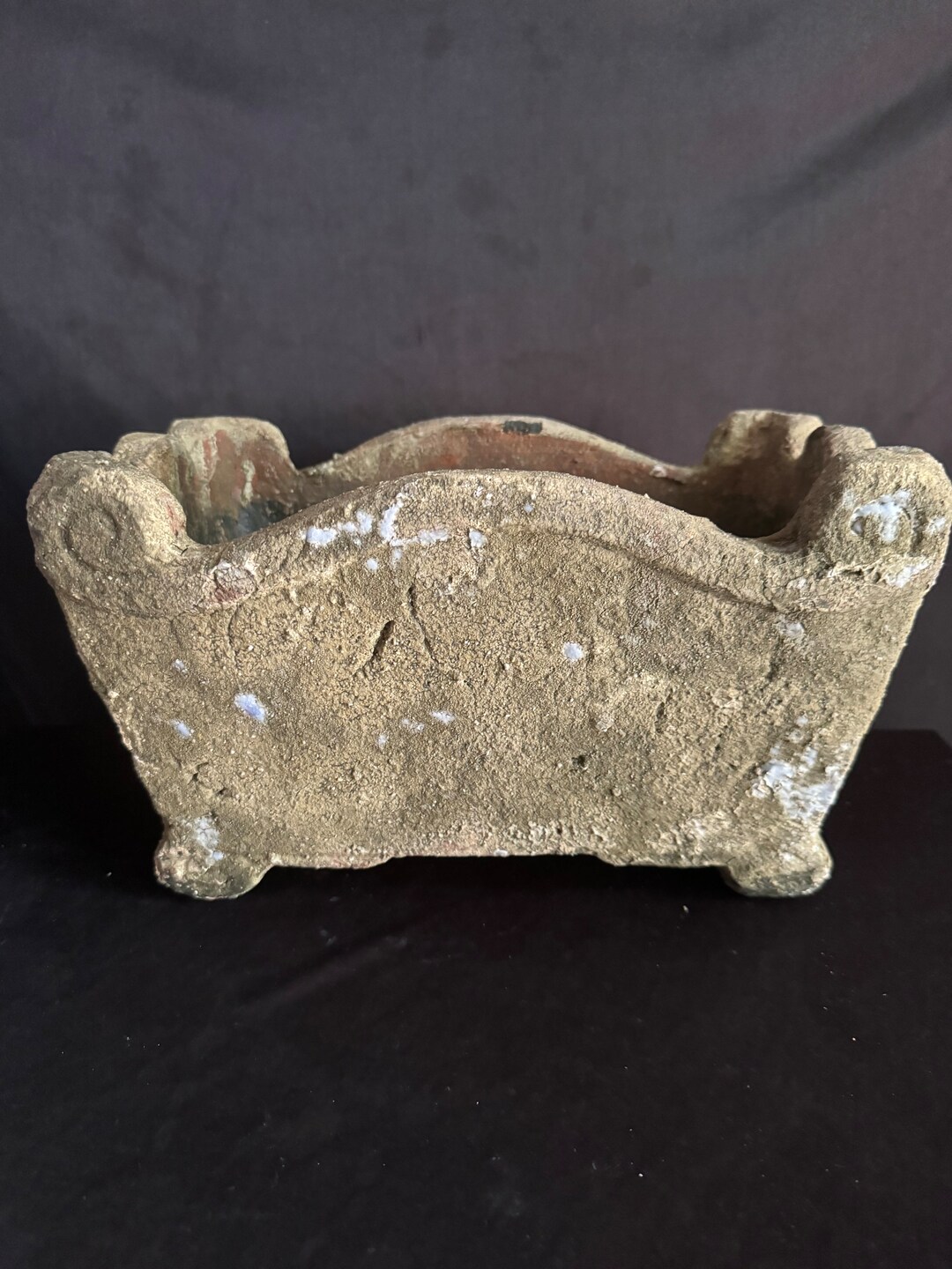 Outdoor Planter , Rectangular, Cement , Terra Cotta ,footed , Scrolled ...