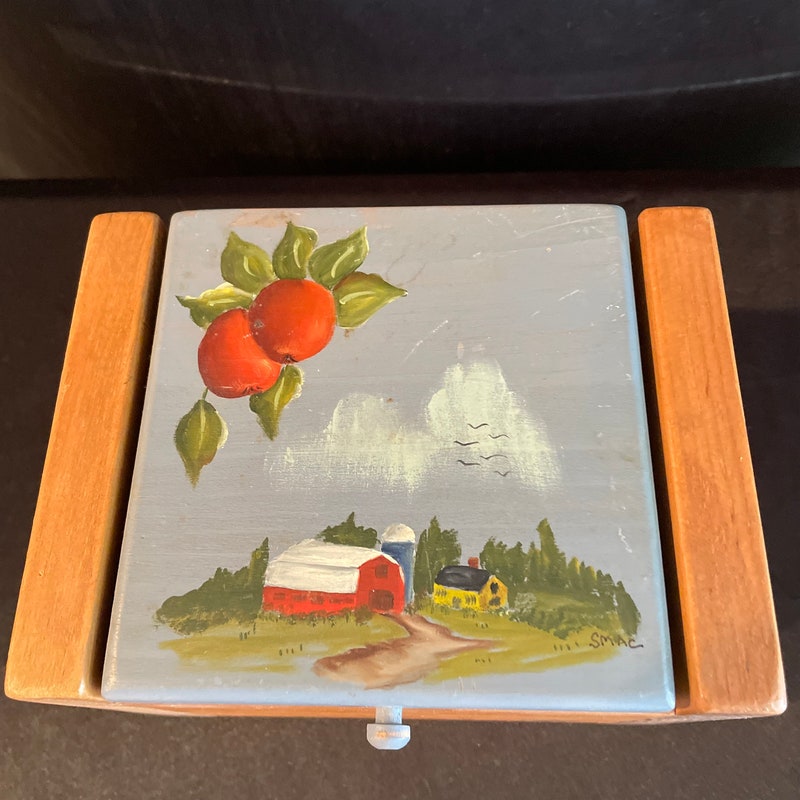 Painted Recipe Box - Etsy