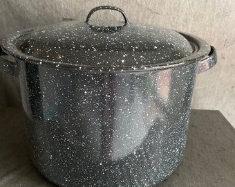 Large Enamel Pot - Etsy