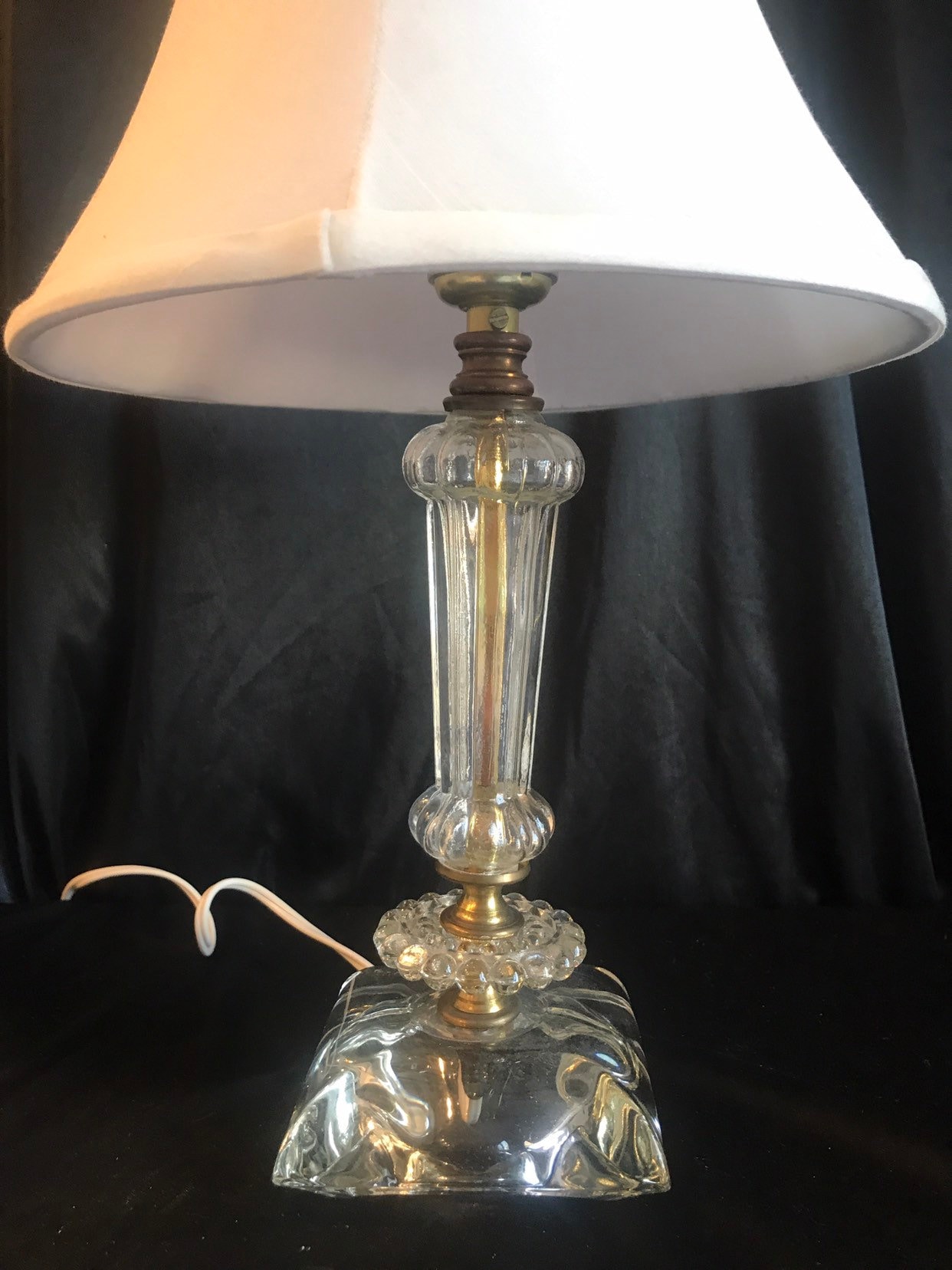 Victorian Glass Boudoir Lamp Candlewick Accent Bedroom - Etsy
