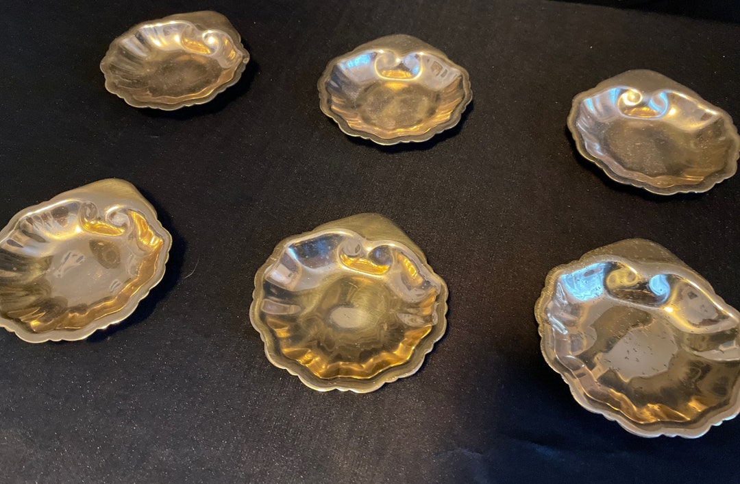 Clam Shell Plates (6)nautical Dining Table Accessory,caviar,open Salts ...